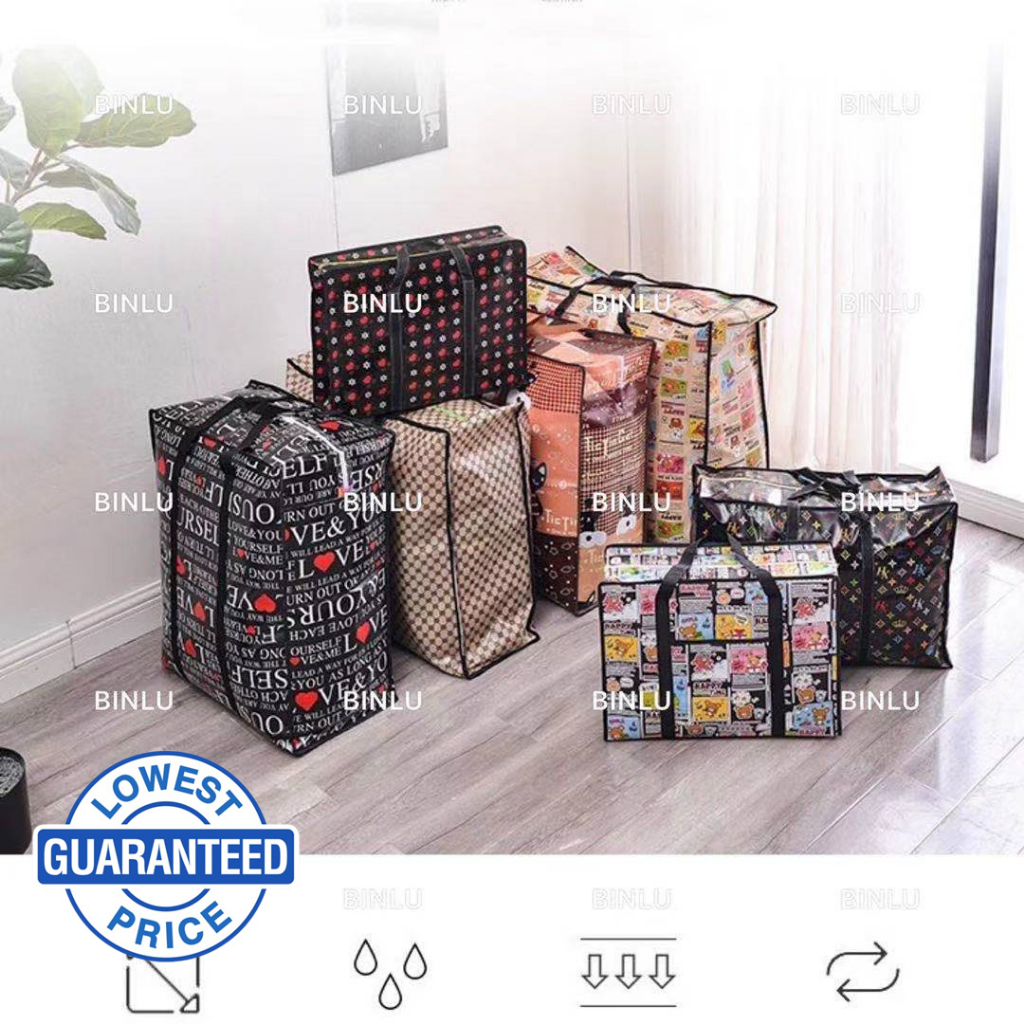 Large sako bag woven eco bag with zipper waterptoof shopping bag ...