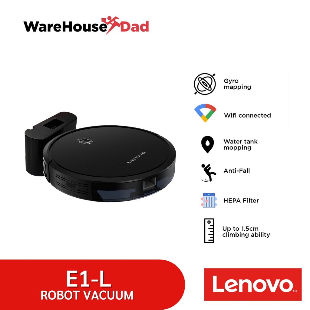 Lenovo E1L Robot Smart Vacuum Cleaner Gyro Mapping Wifi | Shopee ...