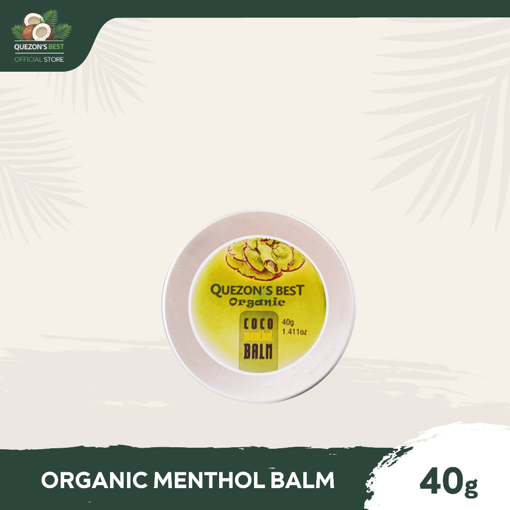 Quezon's Best Organic Coconut Menthol Balm 40g | Shopee Philippines