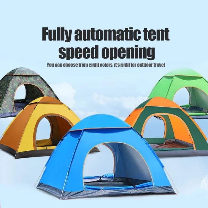 Double tent automatic quick opening tent waterproof outdoor dome ...