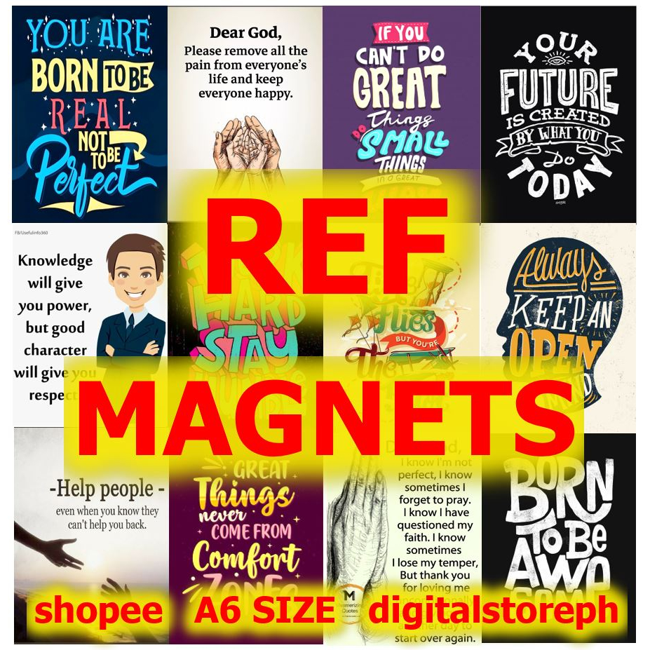 Ref Magnets A6 Size Ref Decorations Souvenir Inspirational Motivational ...