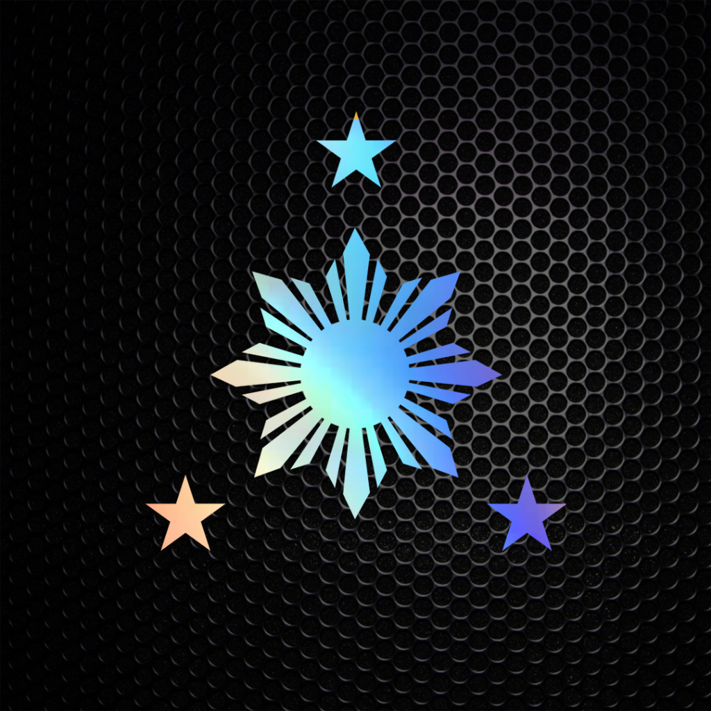 3 Stars and a Sun Waterproof Sticker Vinyl decal for phone, mug, motor ...