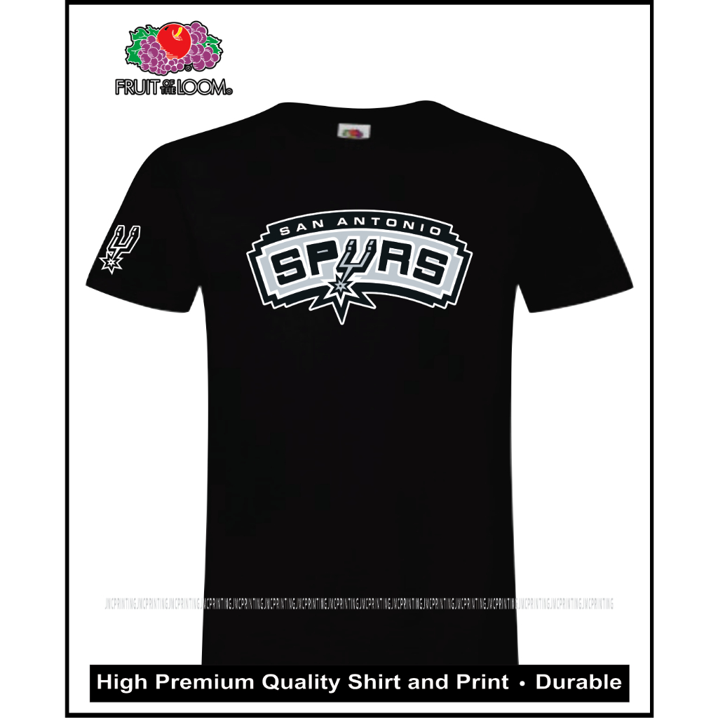 San Antonio Spurs NBA Logo Fruit of the Loom T-Shirt 100% Cotton ...