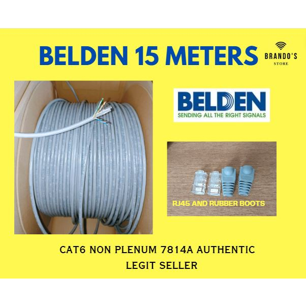 AUTHENTIC BELDEN CAT6 UTP 15meters Pure Copper | Shopee Philippines