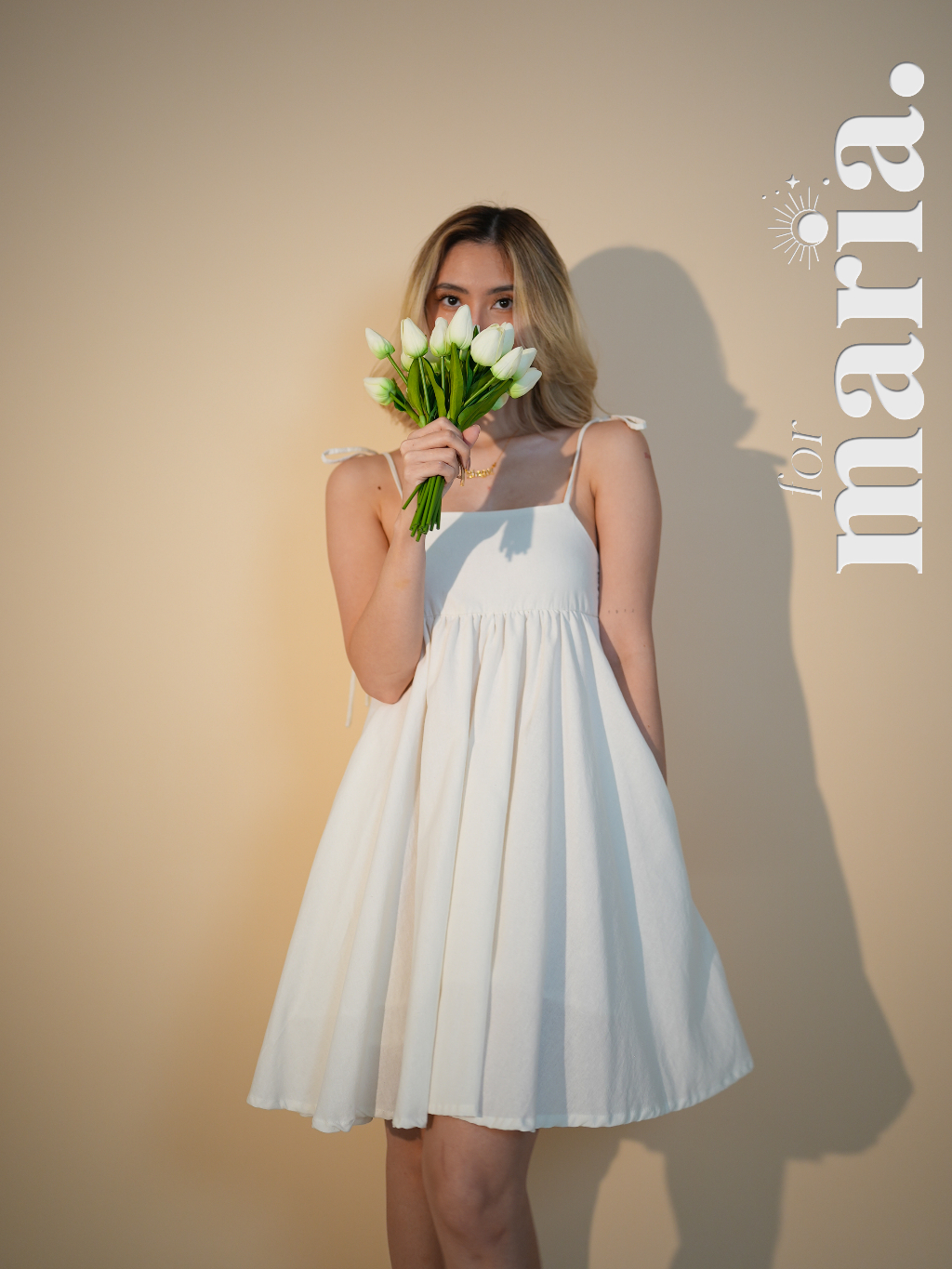 MARIA Short Linen Dress | Shopee Philippines