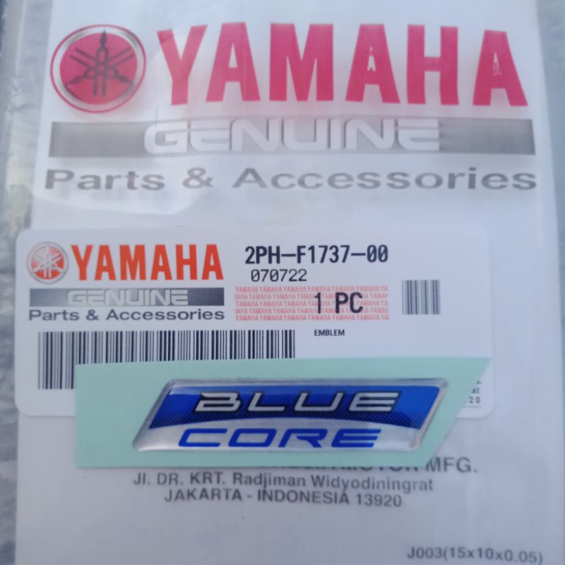 BLUECORE EMBLEM..(YAMAHA GENUINE) | Shopee Philippines