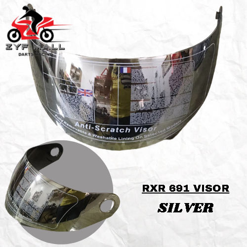 RXR Silver, Clear ,Black and GOLD Visor 691 Helmet motorcycle | Shopee ...