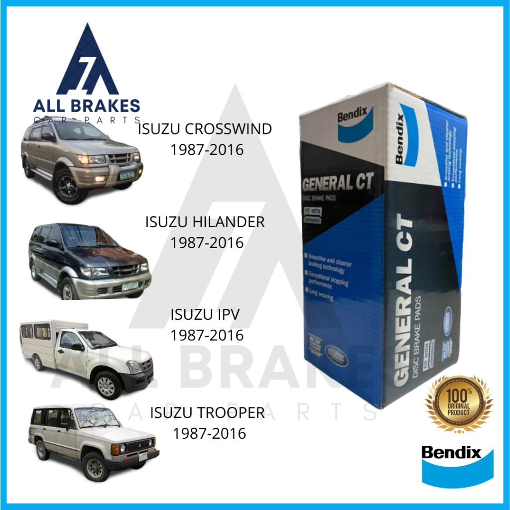 Bendix Brake Pad for Isuzu Crosswind, Highlander Isuzu IPV, Trooper ...