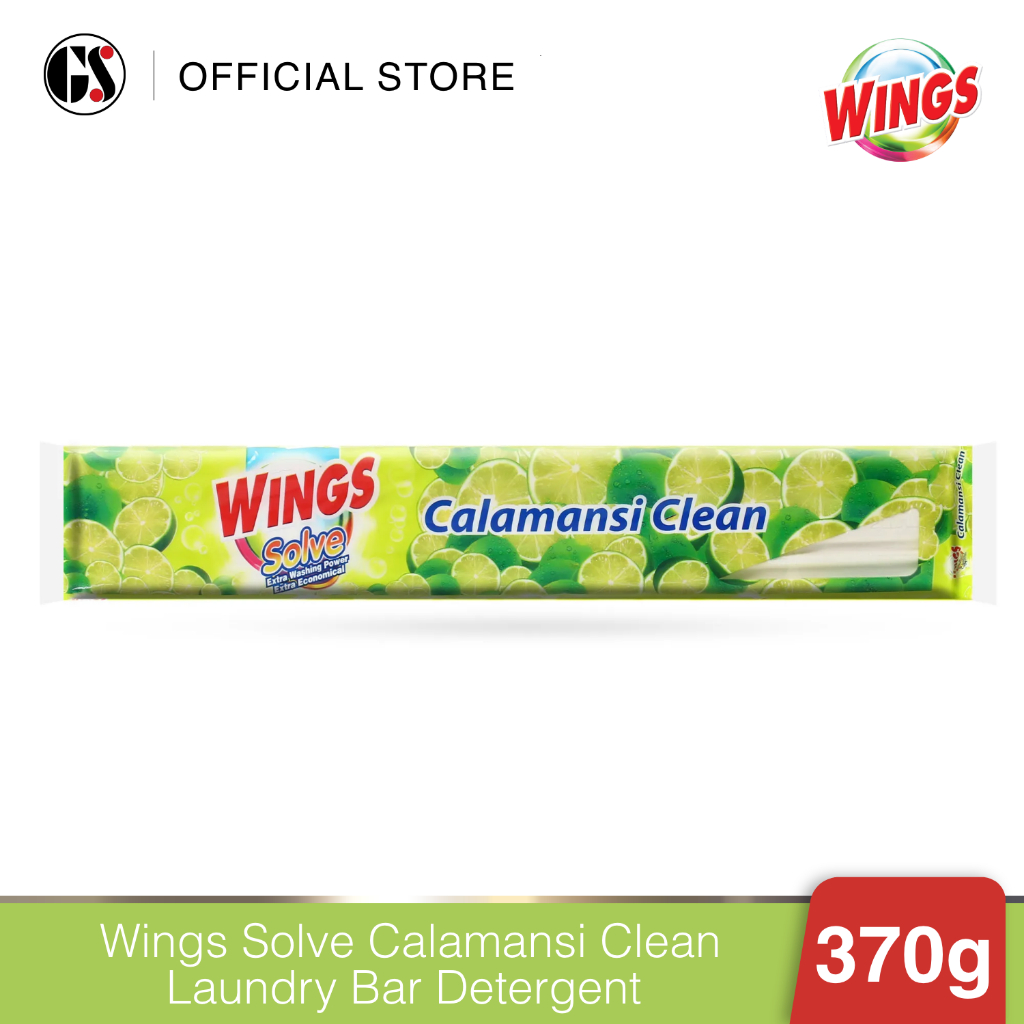 Wings Solve Calamansi Clean Laundry Bar Detergent 370g | Shopee Philippines