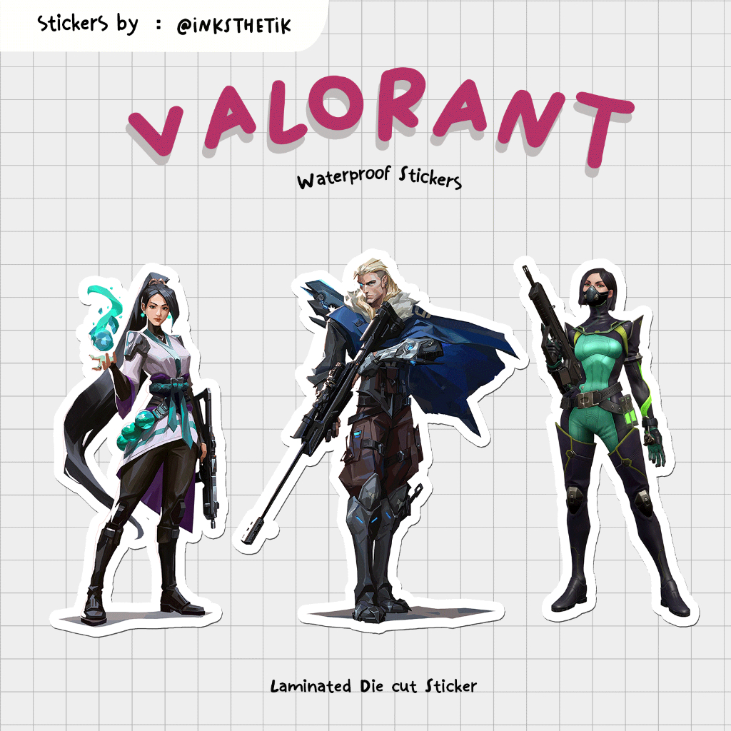 MATTE VALORANT Full body Stickers | Waterproof Stickers | Shopee ...
