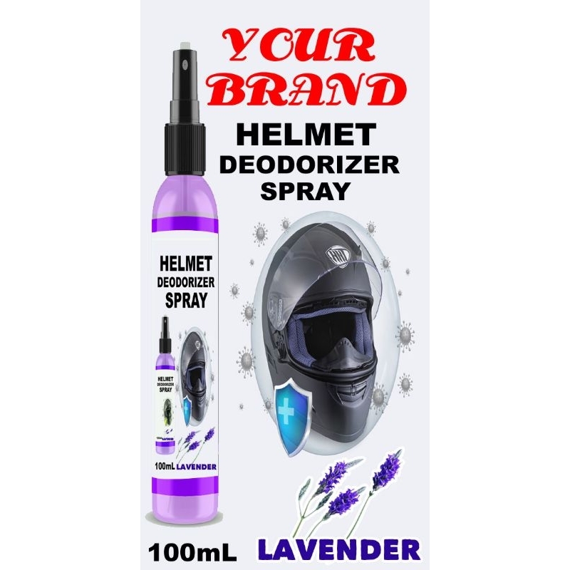 CUSTOMIZED STICKER LABEL FOR HELMET DEODORIZER SPRAY 15PCS. | Shopee ...
