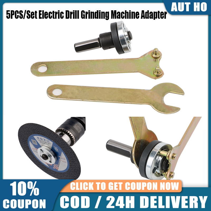 5PCS/Set Electric Drill Conversion Angle Grinder Metals Handle Holder ...