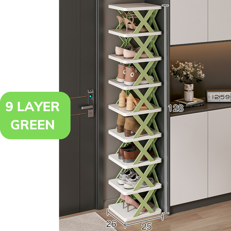 9 Layer Simple Folding Multi-tier Shoe Rack Balcony Shoe Rack Storage ...