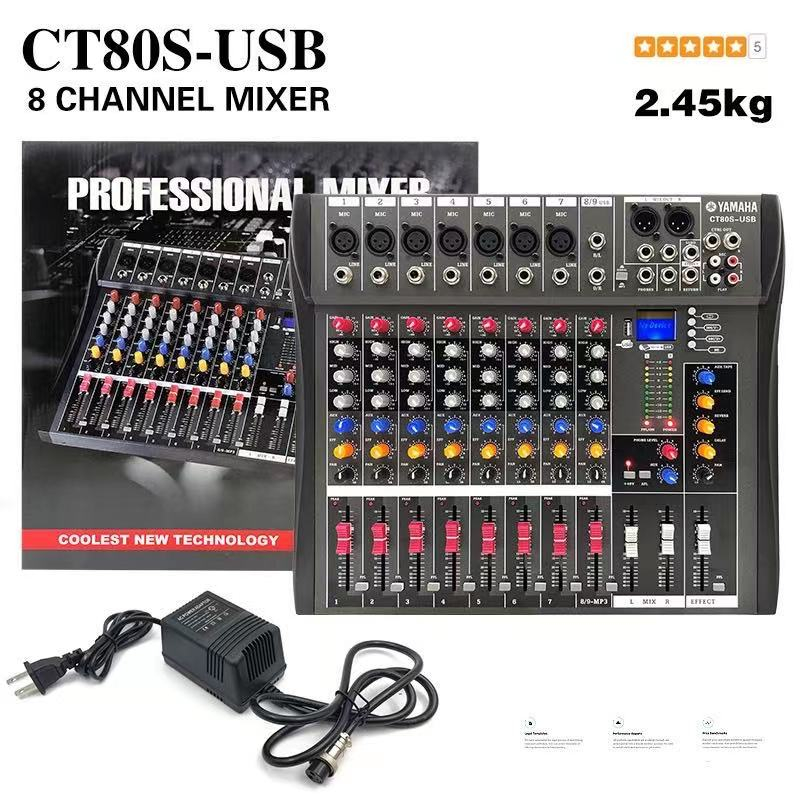 Audio Mixer Original With Bluetooth USB 8 Channel For DJ Play Sound ...