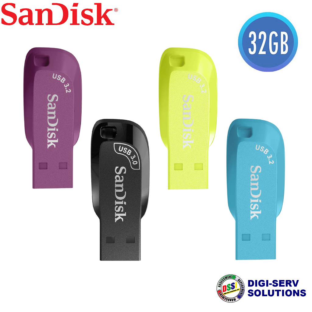 Sandisk Ultra Shift 32GB USB 3.0 Flash Drive Color Variation (Black ...
