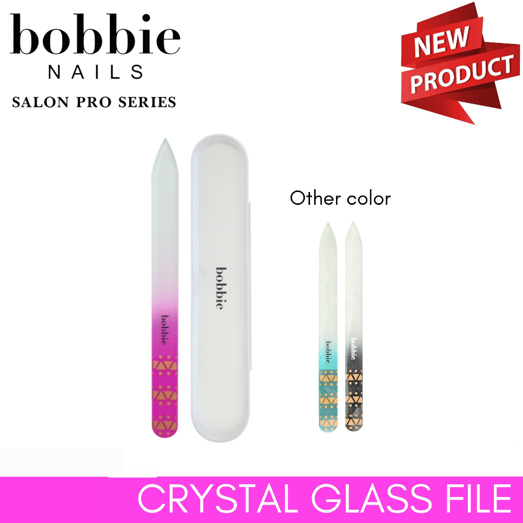 Bobbie Nails Salon Pro Series - Crystal Glass File Assorted | Shopee ...