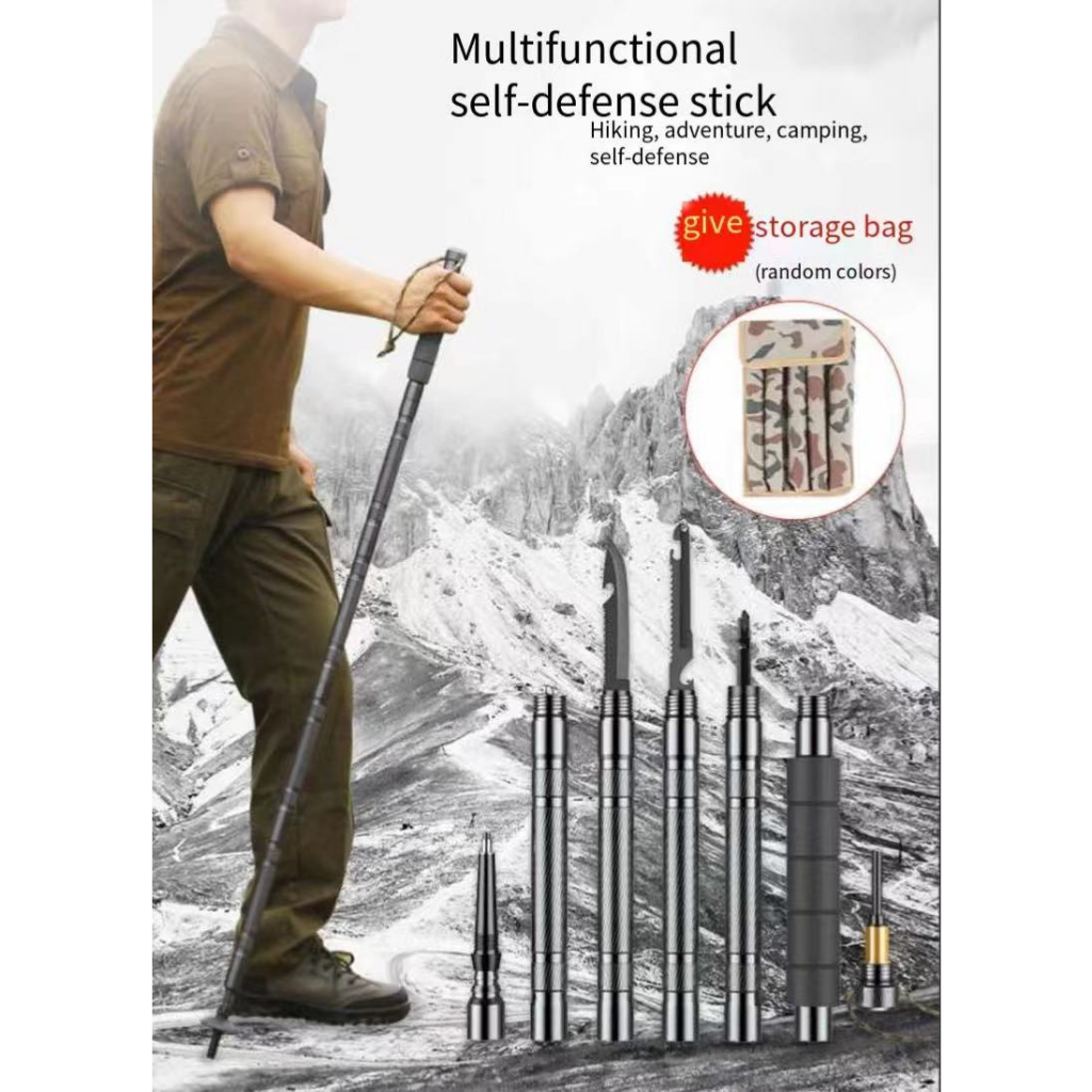 Outdoor Trekking pole walking equipment mountaineering stick walking ...