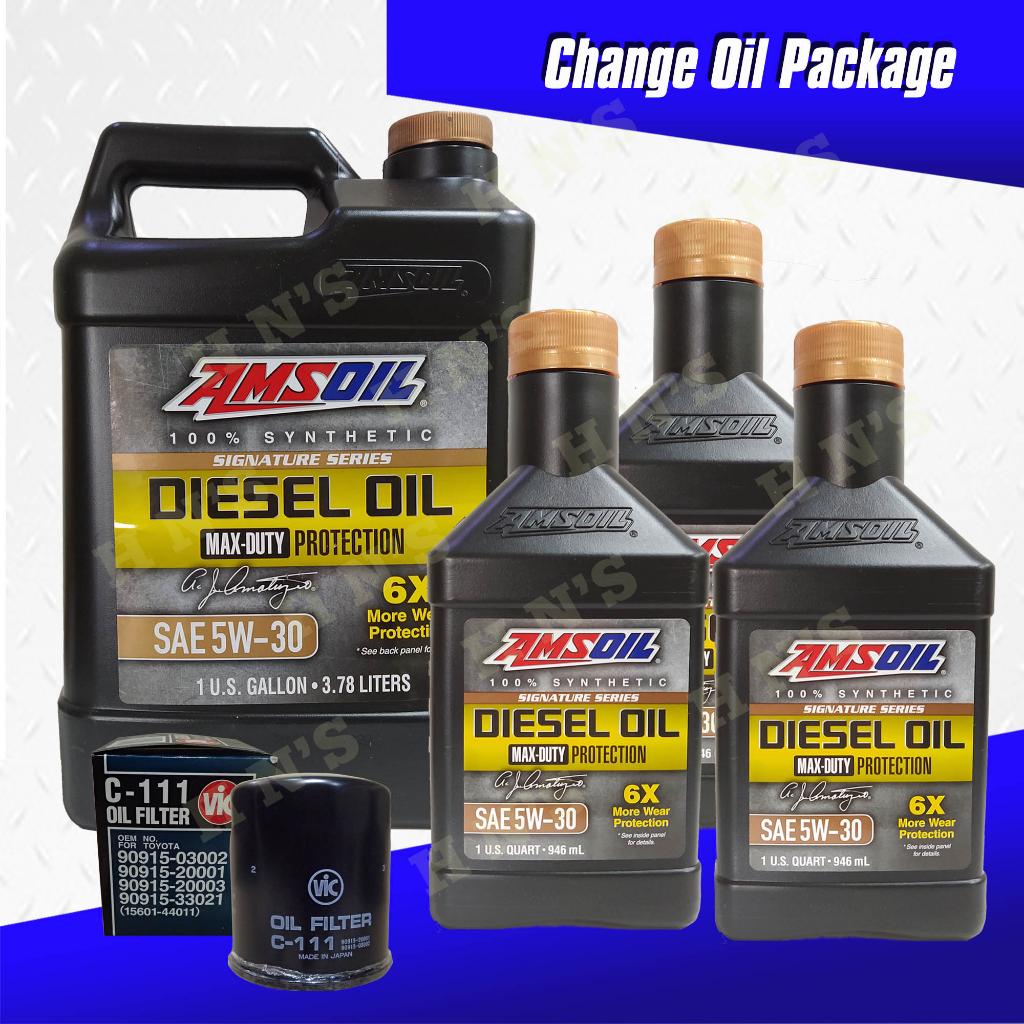 AMSOIL Signature Series 5W-30 Fully Synthetic Diesel Engine Oil Change ...