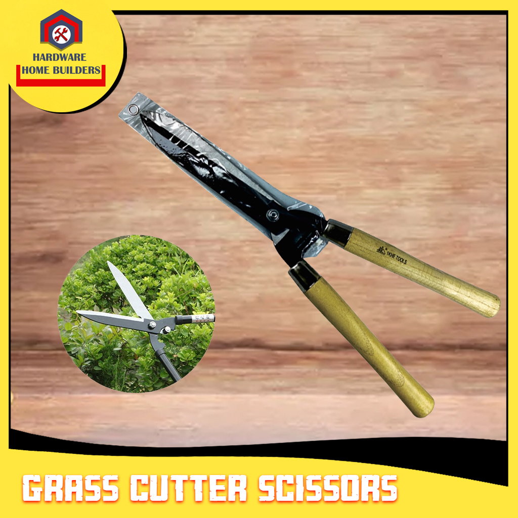 Grass Cutter Shears Scissors Garden AVAILABLE WOOD HANDLE | Shopee ...