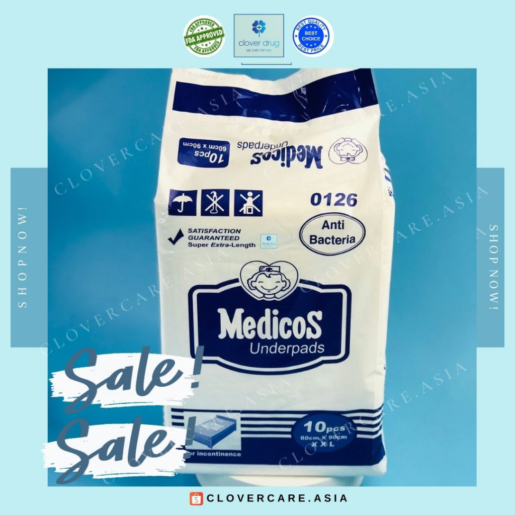 MEDICOS Adult Diaper Underpads (10pcs/pack) | Shopee Philippines