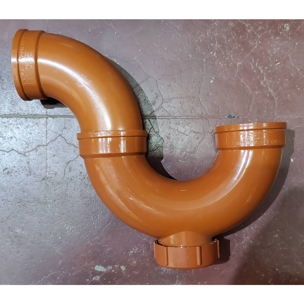 NELTEX SANILINE PVC P-TRAP / P TRAP / PTRAP 2 INCHES COMPLETE SET w ...