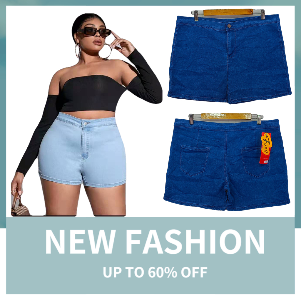 New Ladies Plus Size Denim Shorts, High Waist Shorts and Stretchable, Summer Joni Shorts#LS805 ...