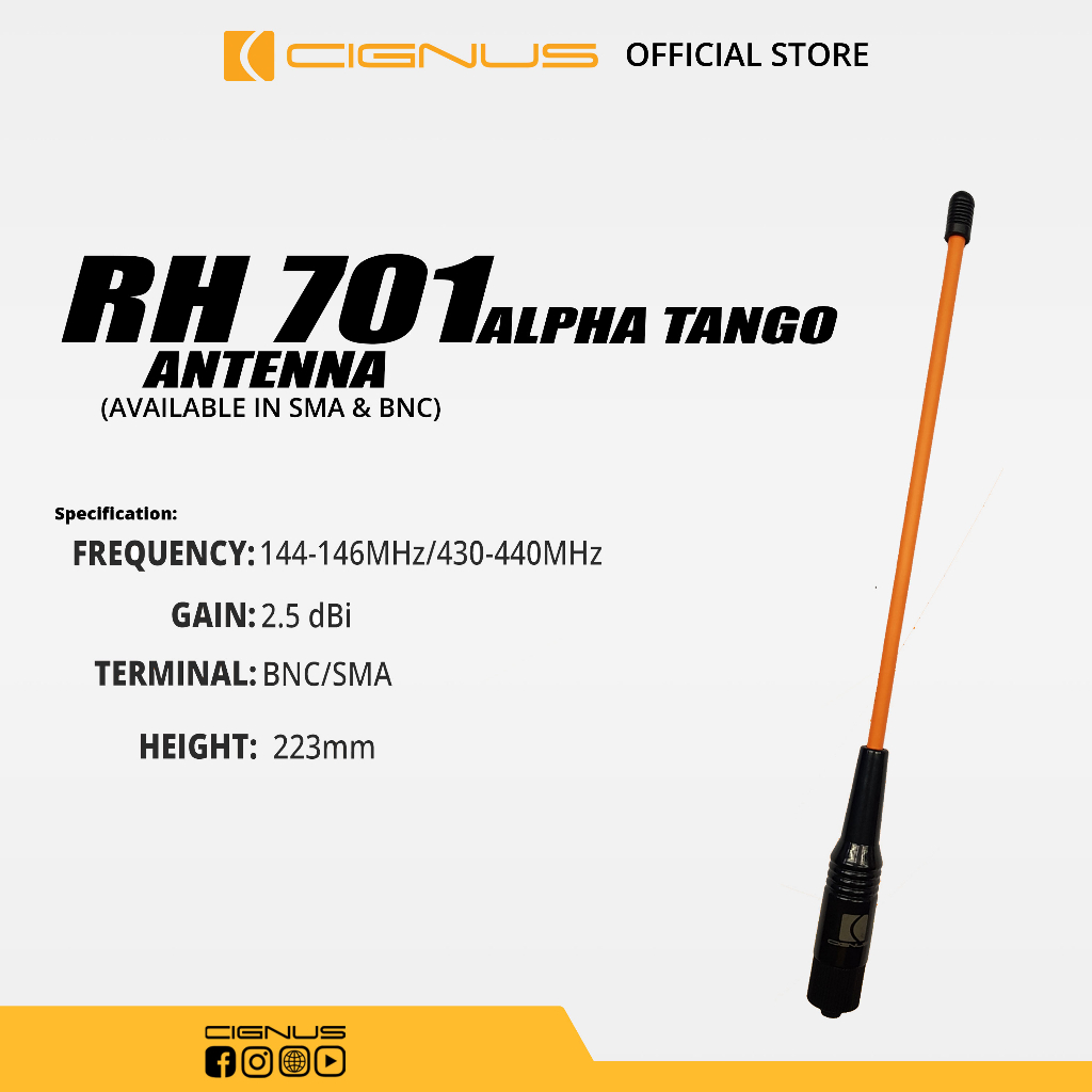 Cignus RH 701(ALPHA TANGO) ANTENNA | Shopee Philippines