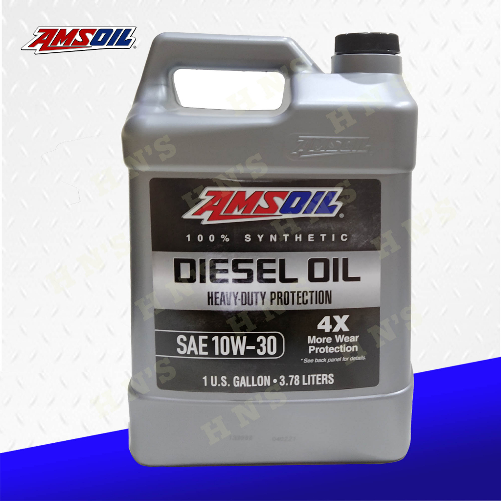 AMSOIL Heavy Duty 10W-30 Fully Synthetic Diesel Engine Oil 4L 1 Gal CK ...