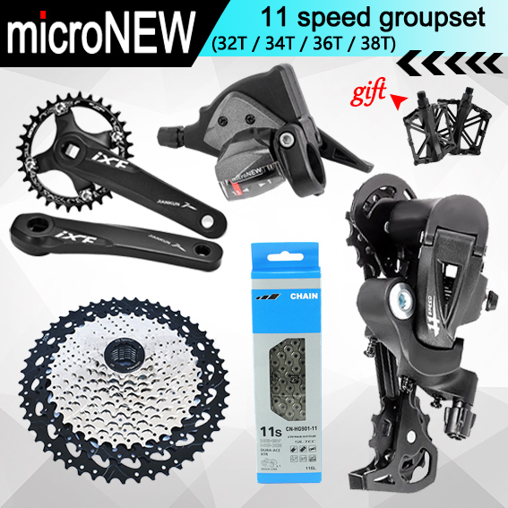 microNEW shifter 11 speed Groupset MTB RD 11 speed cassette cogs 11 ...