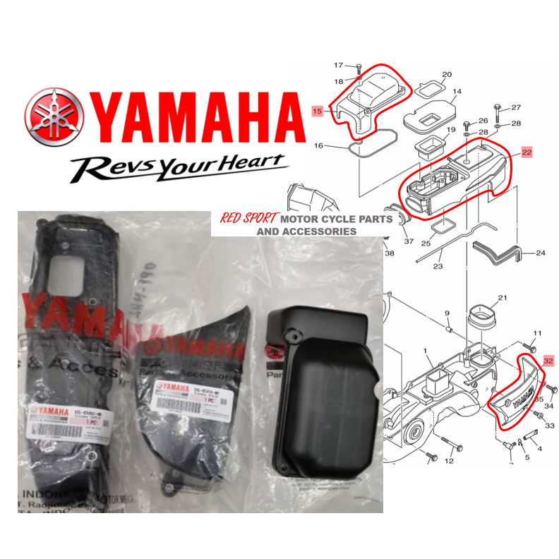 CRANKCASE COVER / COVER SIDE FOR MIO SPORTY YAMAHA GENUINE PARTS ...