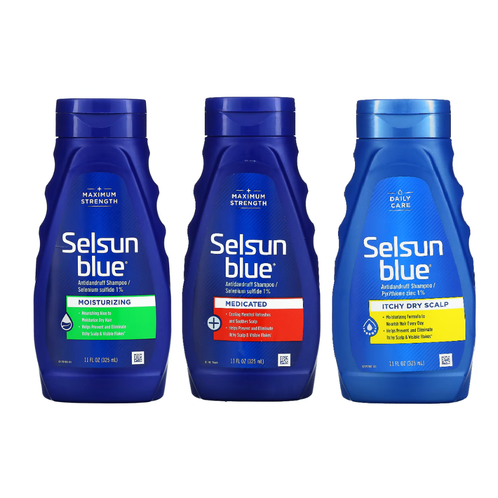 Selsun Blue Antidandruff Shampoo Moisturizing Medicated or Itchy Dry ...