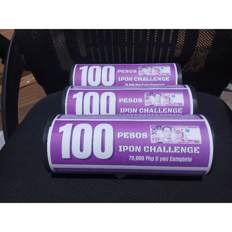100 Pesos IPON Challenge Coin bank Alkansya | Shopee Philippines