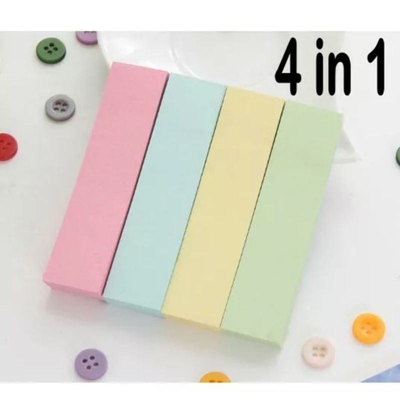 100Sheets Sticky Notes Pastel Color 2"/3"/4" Multicolor Note Paper ...