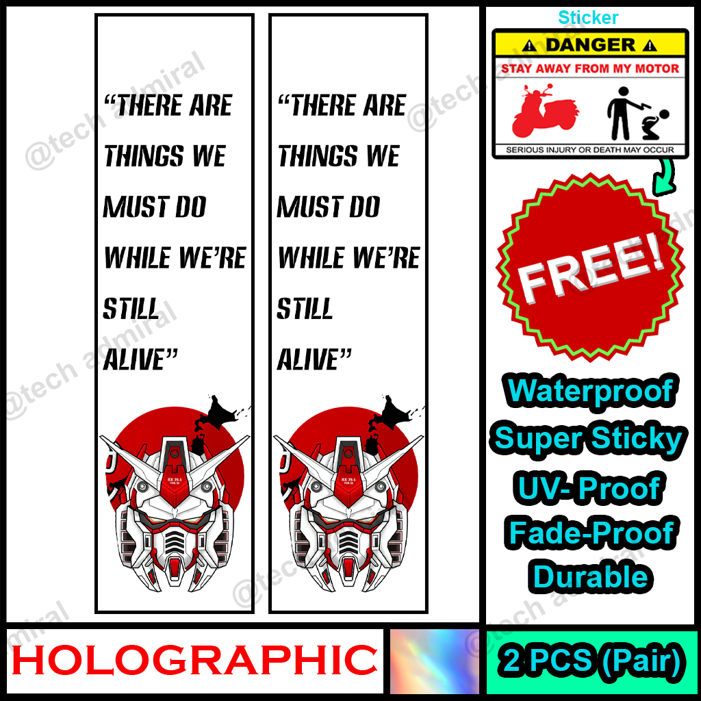 Top Box Sticker Waterproof Gundam (HOLOGRAPHIC) | Shopee Philippines