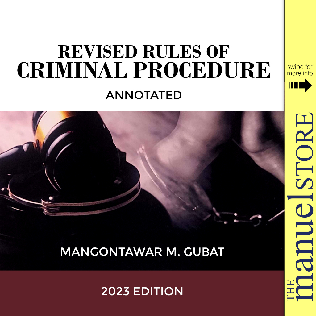 Gubat (2023) - Criminal Procedure Annotated, Revised Rules of - by ...
