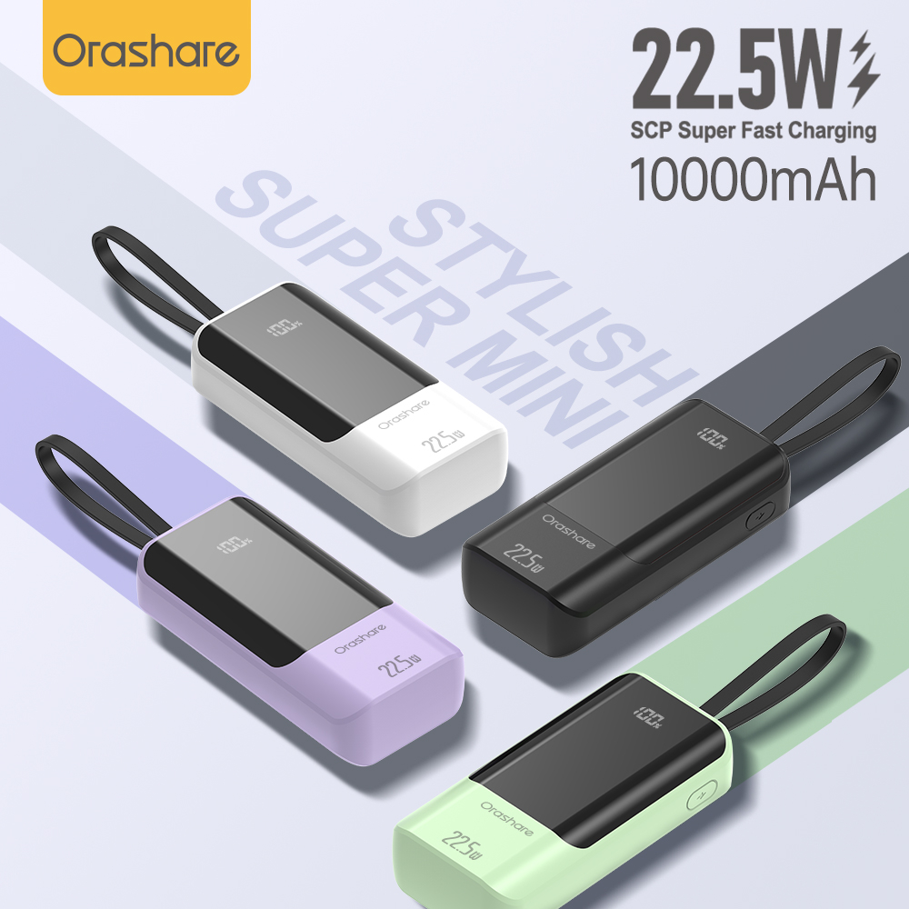 Orashare H10 Powerbank Mini and Portable 22.5W Fast Charge Built in ...