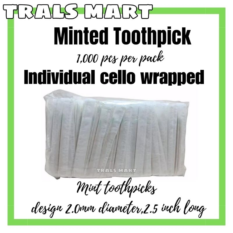 Minted Toothpick Individually Pack (1,000 Pcs) | Shopee Philippines