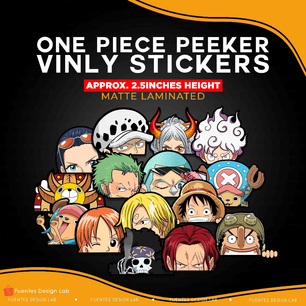ONE PIECE Peeker Stickers | 3PCS Minimum Order! | Water Bottle Stickers ...