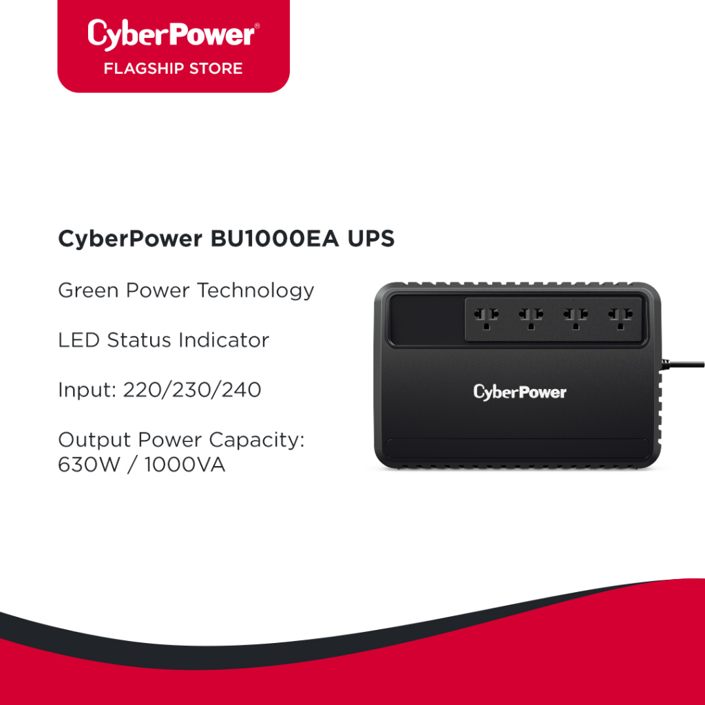 CyberPower UPS BU1000EA 1000VA/630W | Shopee Philippines