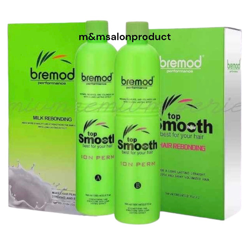 BREMOD top smooth hair rebonding set, 1000ml (milk rebonding | classic ...
