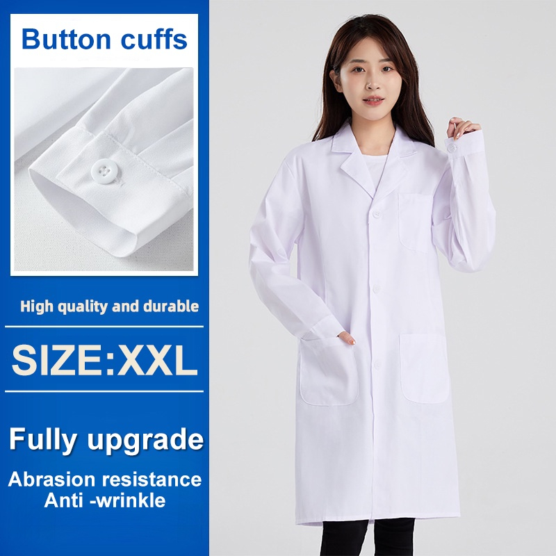 Lab Gown White Short Sleeve Lab Coat Doctor Laboratory Gown White Coat ...
