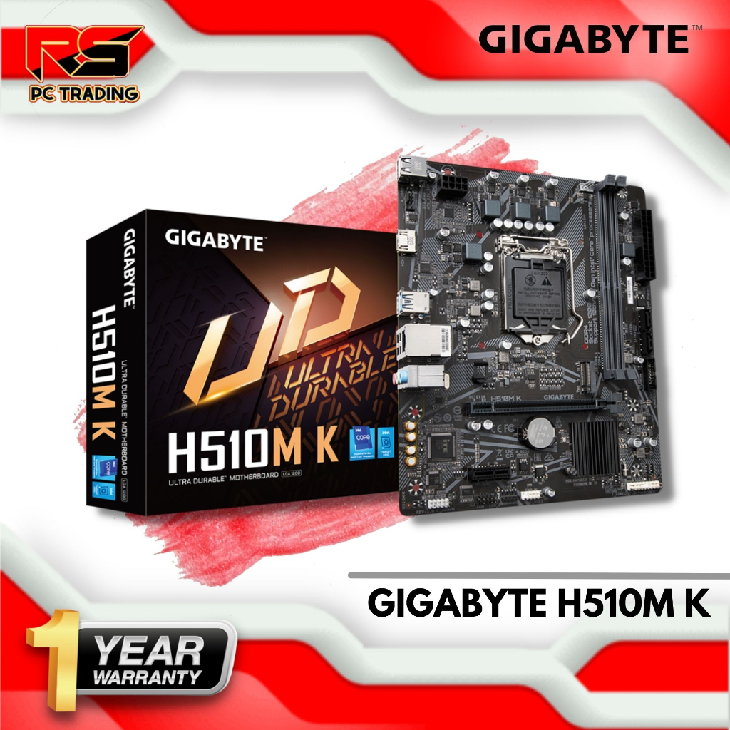 Socket LGA 1200 Motherboard GIGABYTE H510M K | Shopee Philippines