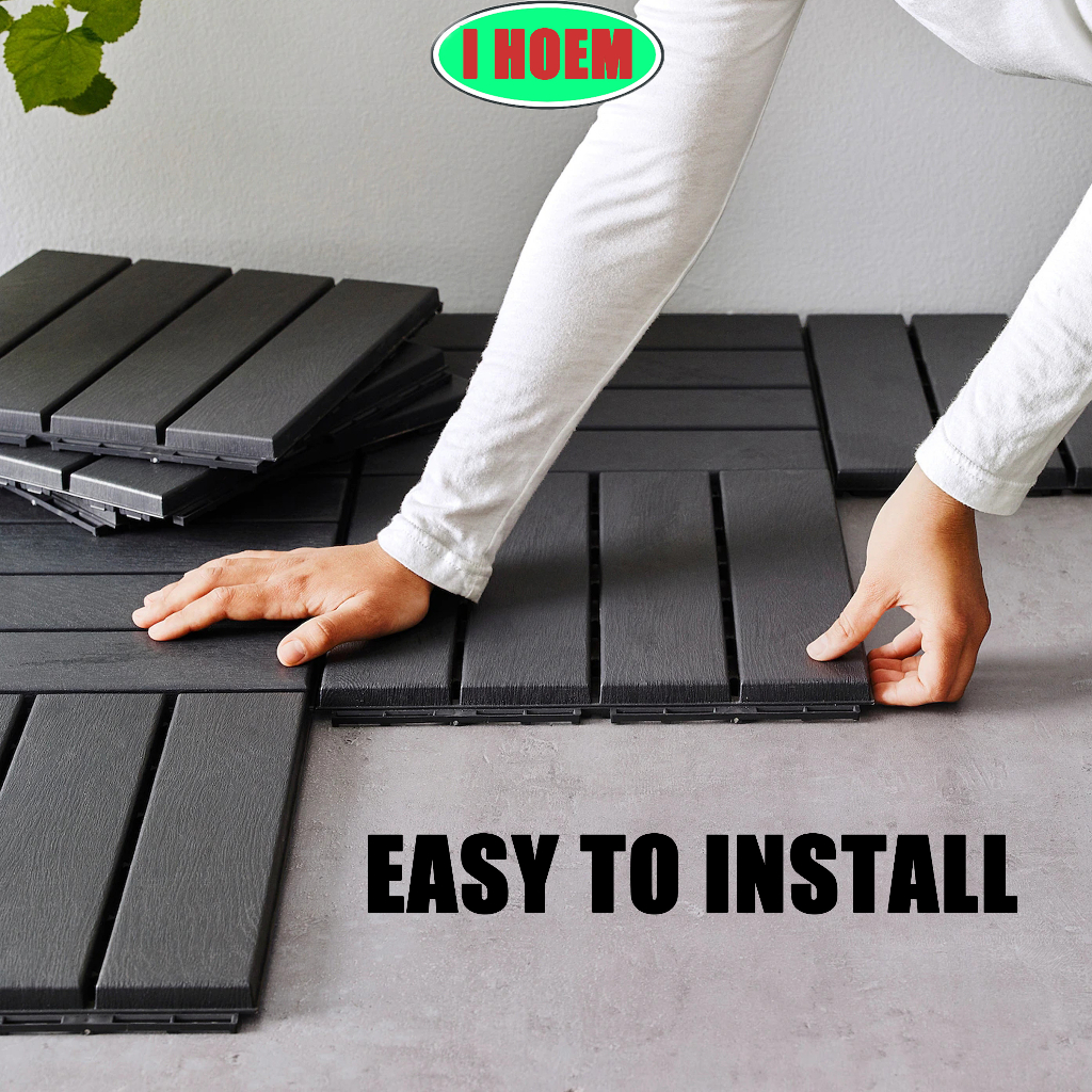 PH STOCK PVC FLOOR DECKING TILES WOOD GREY BLACK COFFEE PLASTIC FLOOR ...