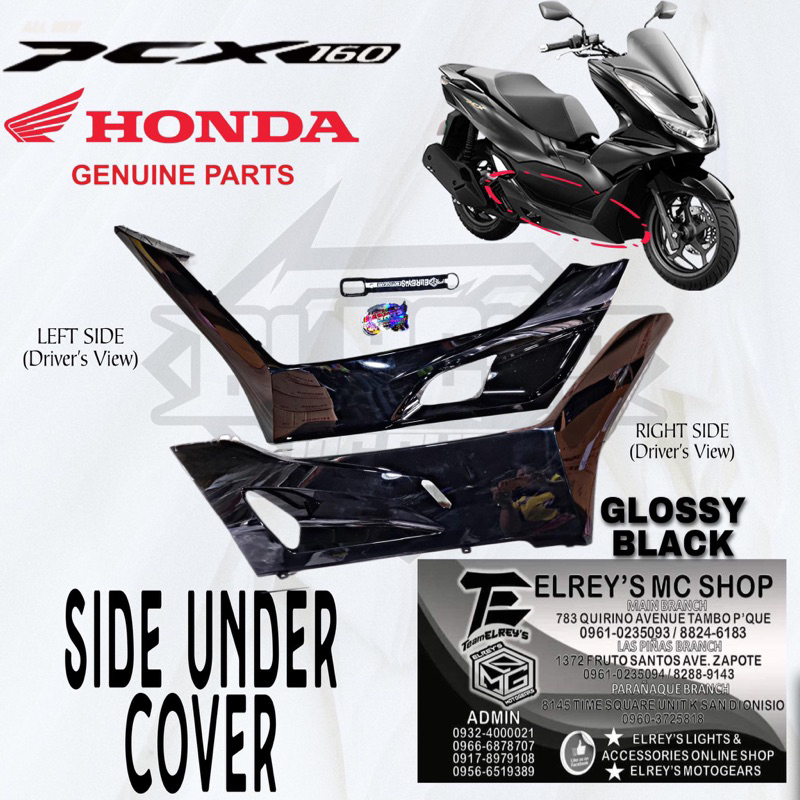 STOCK SIDE UNDER COVER FOR PCX 160 GLOSSY BLACK | Shopee Philippines