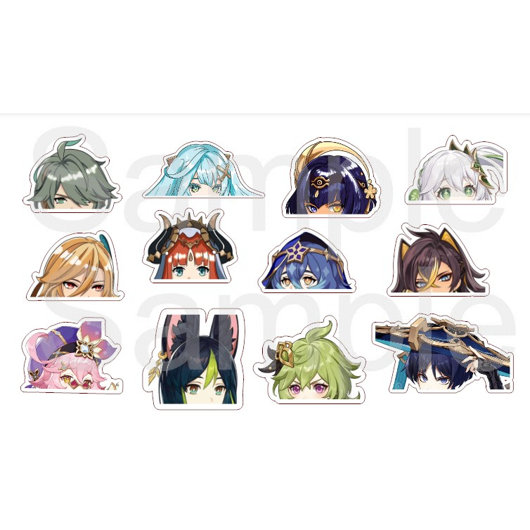 Genshin Impact Peeking Waterproof Stickers Sumeru (vinyl/ matte ...