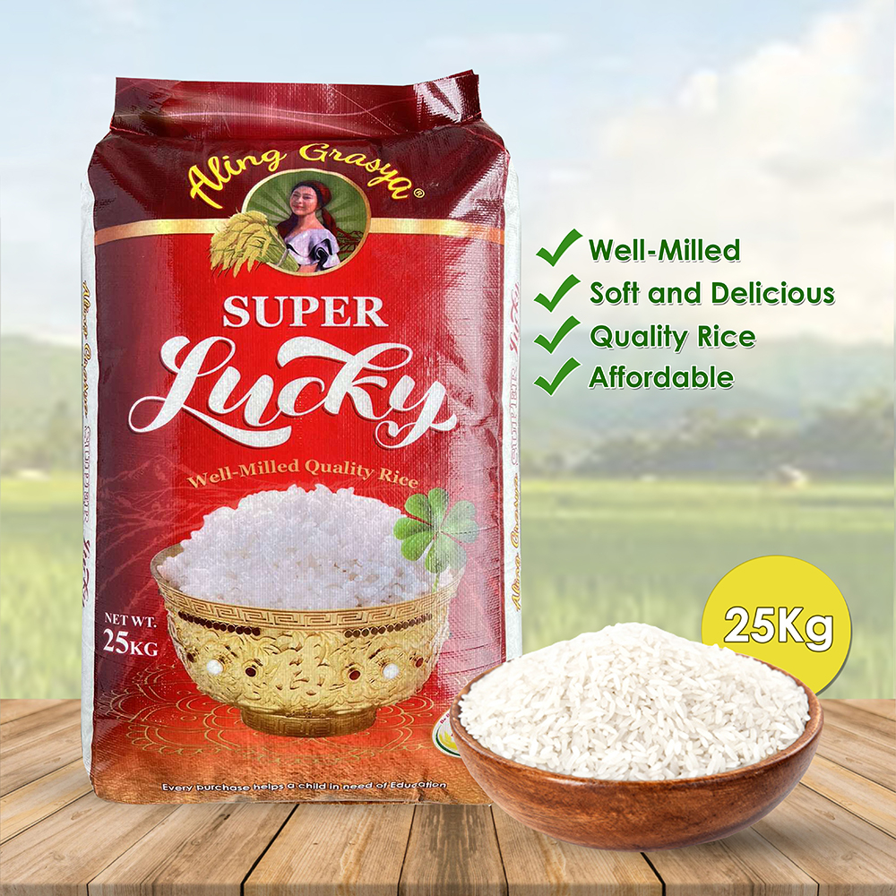 Aling Grasya Super Lucky Well-Milled Rice 25KG | Shopee Philippines