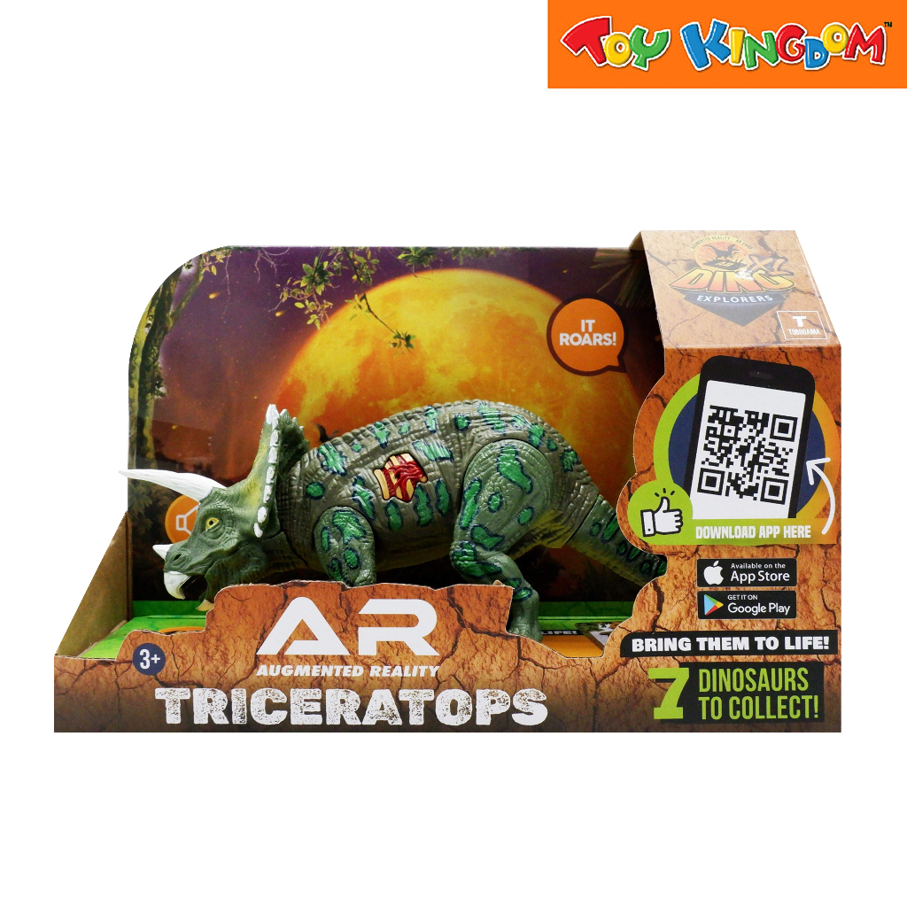 Prexio AR Dino Augmented Reality Triceratops Figure | Shopee Philippines