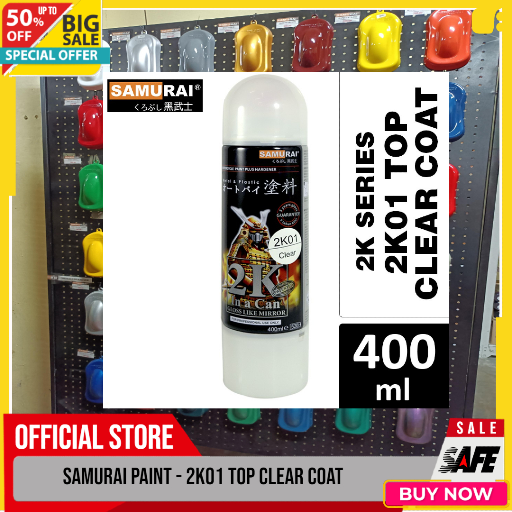 Samurai 2K01 Top Coat Clear (2K 2-Component) Spray Paint 400ml | Shopee Philippines