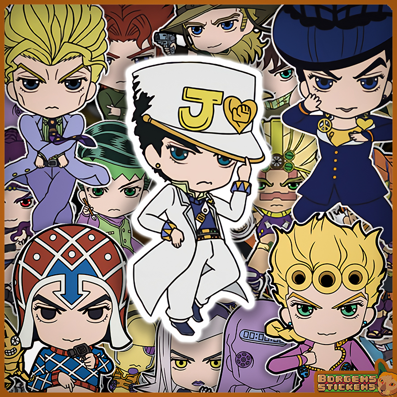 Jojo's Bizzare Adventure Chibi stickers. Vinyl Waterproof Sticker ...
