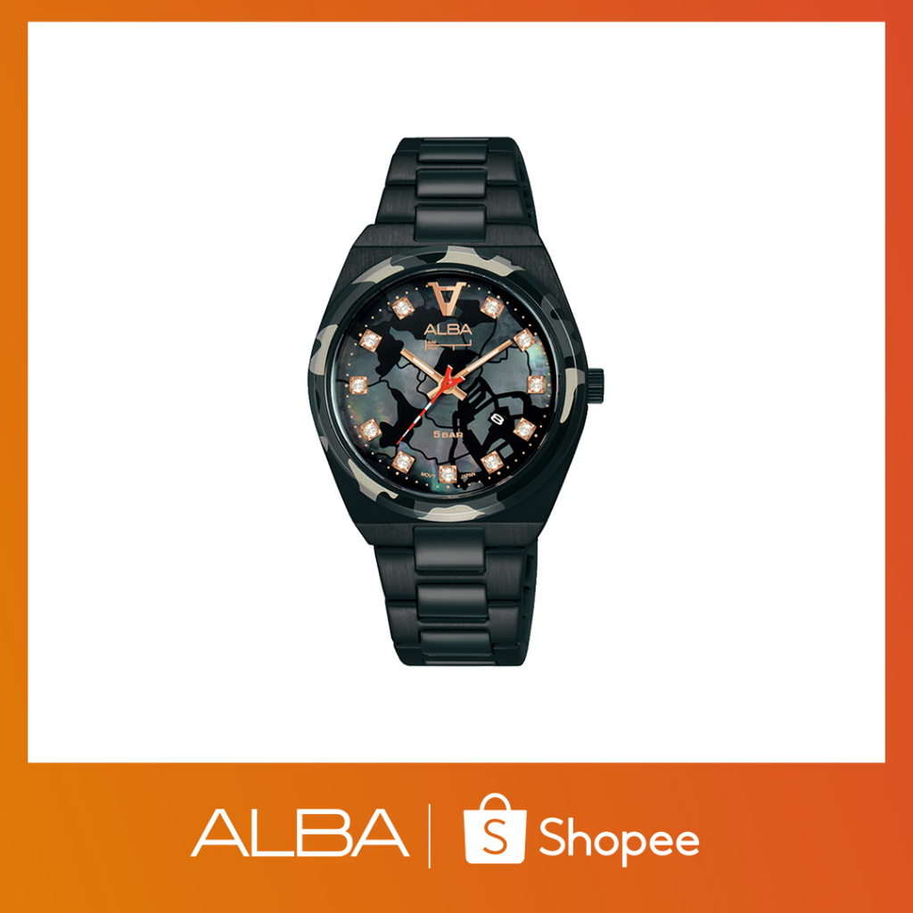 ALBA Philippines Black Dial Stainless Steel Black Strap AH7Z43X1 Quartz ...